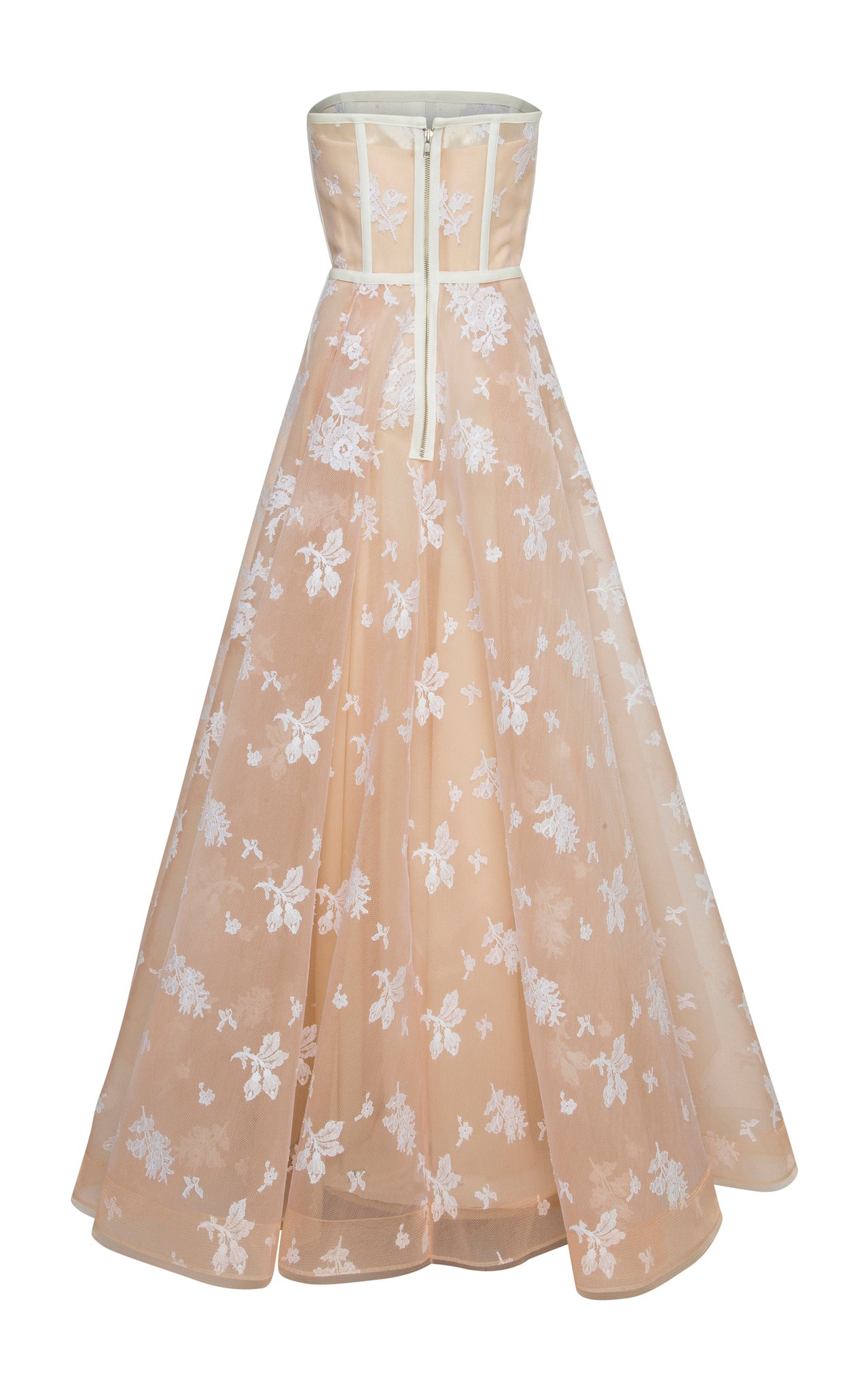 Chic Prom Dresses A-line Strapless Floor-length Appliques Long Sexy ...